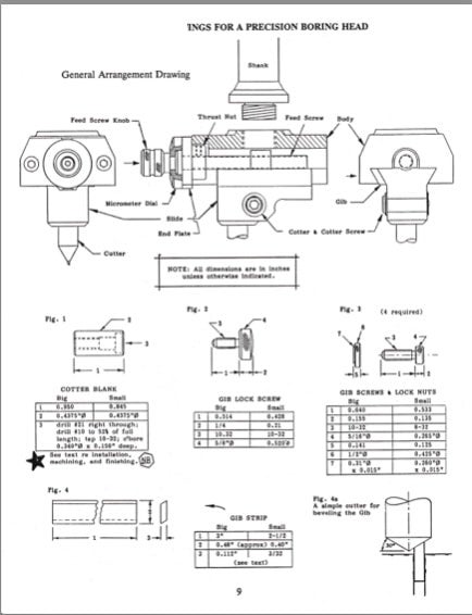Micrometer Boring Head Plans | Little Lake Technology, Inc.